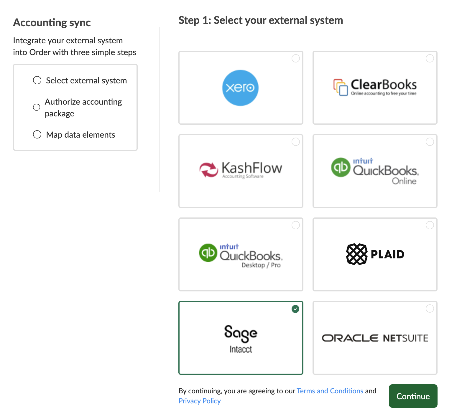 Sage Intacct Accounting Integration – Order.co