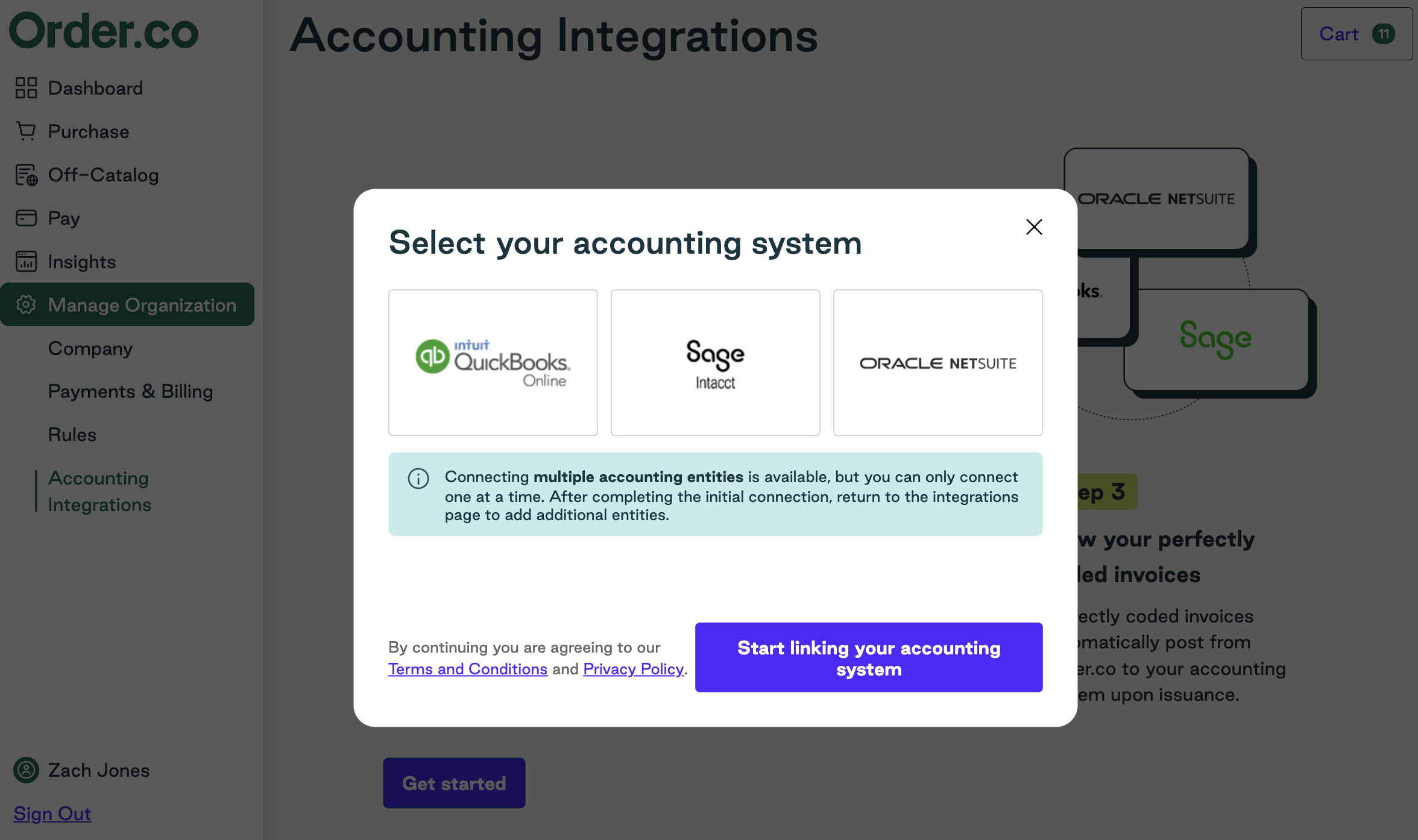 Sage Intacct Accounting Integration – Order.co