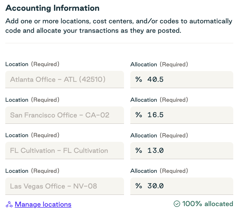 Virtual Card Transaction Allocations – Order.co