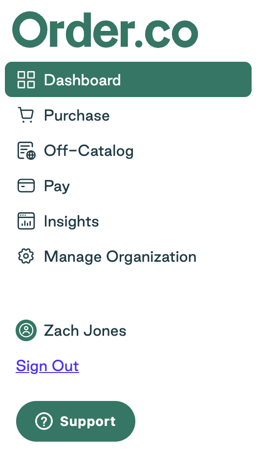 Navigating your Order.co account – Order.co